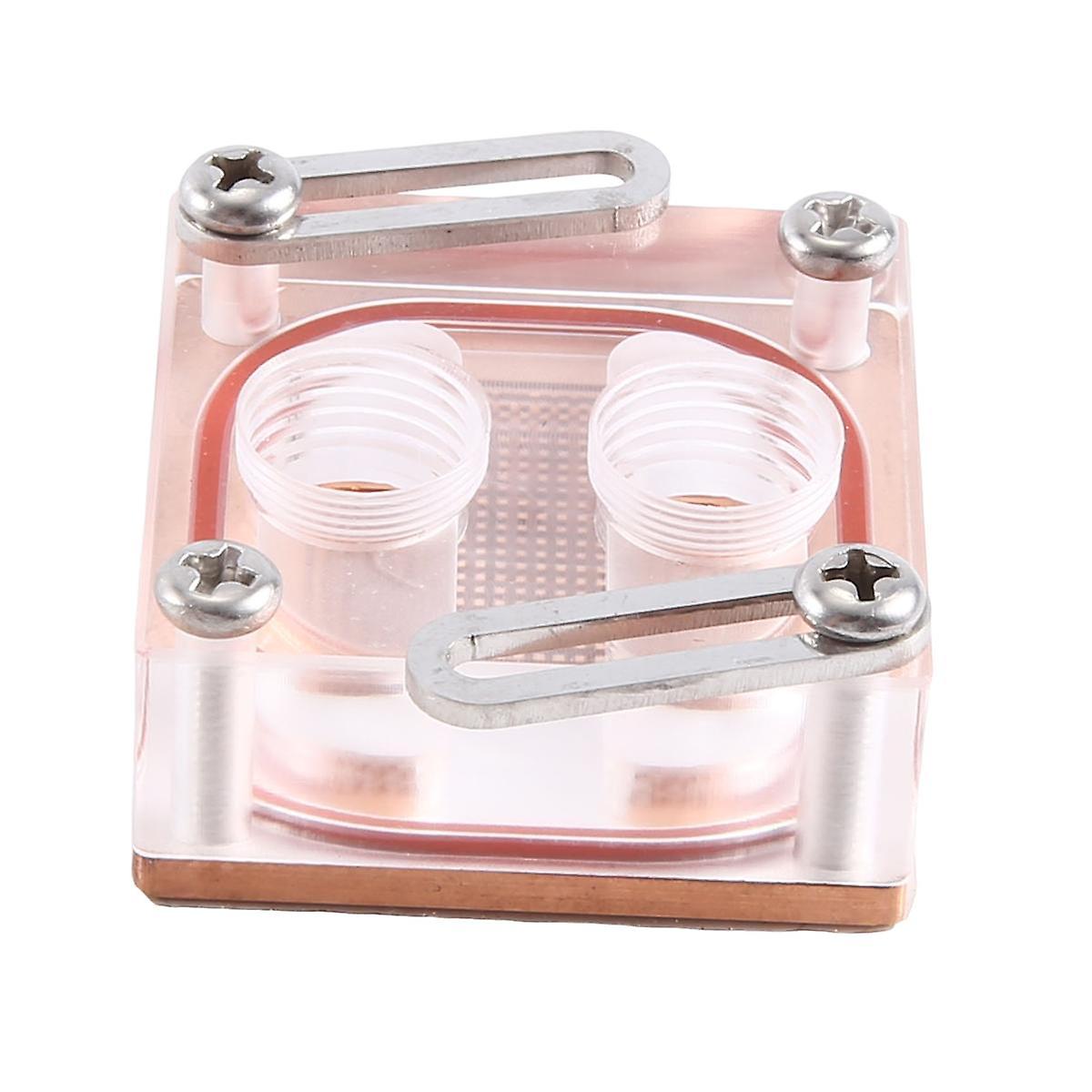 Front Hole Cpu Water Cooling Block Cooler Acrylic Transparent South ...