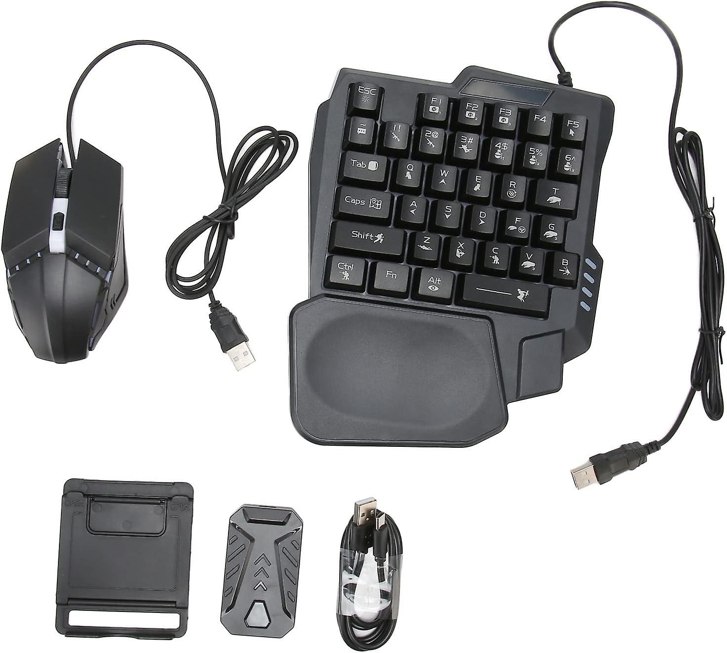 4 in 1 Mobile Game Combo Pack with Gaming Keyboard Mouse Converter for Android and iOS, Play ...