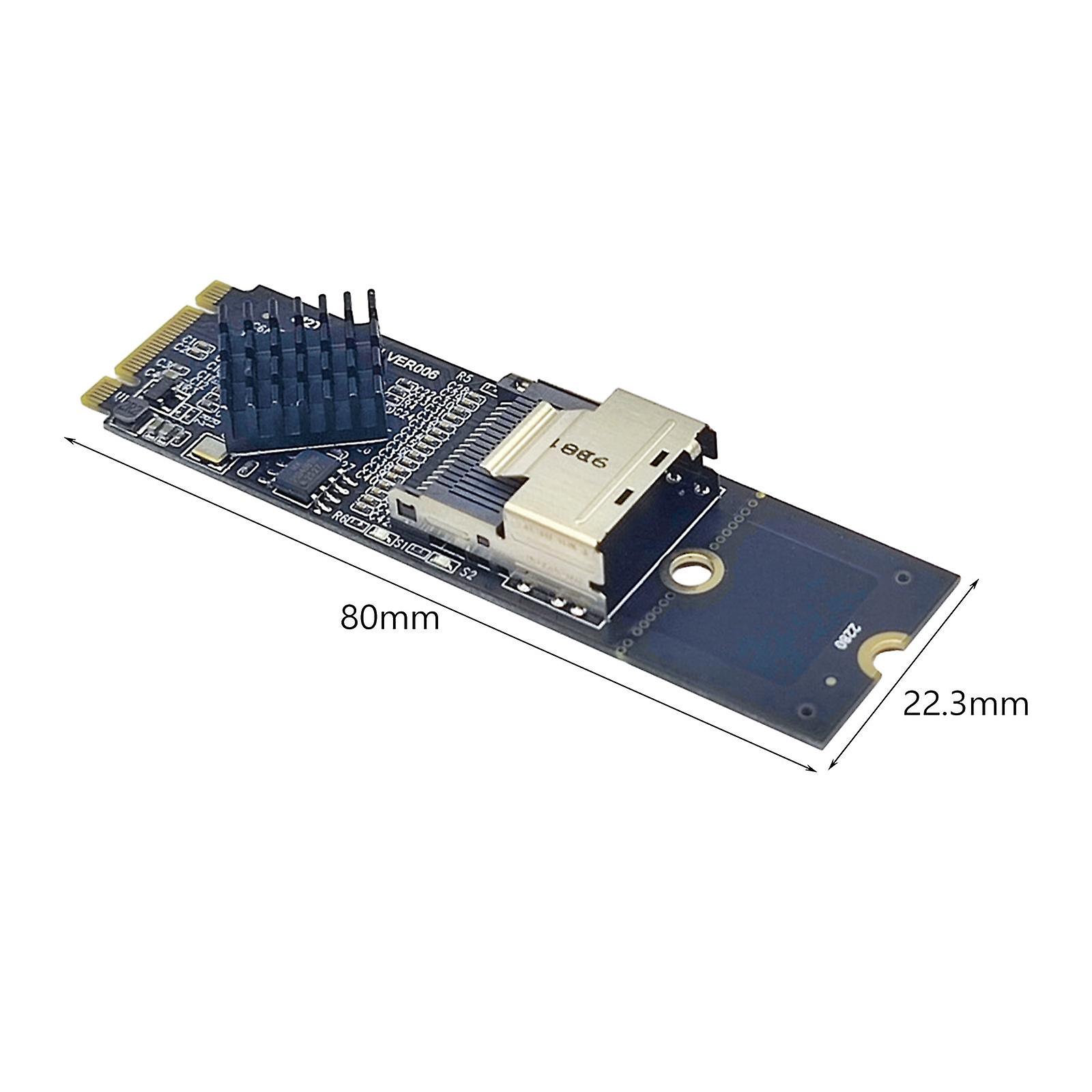 M.2 NVMe to Mini SAS 36 Pin SFF-8087 SATA 3.0 Expansion Card Controller ...