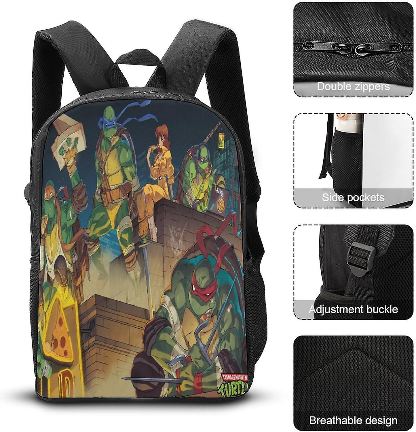 Four Turtles Children School Bag Travel Rucksacks Book Bags 3D Printed ...