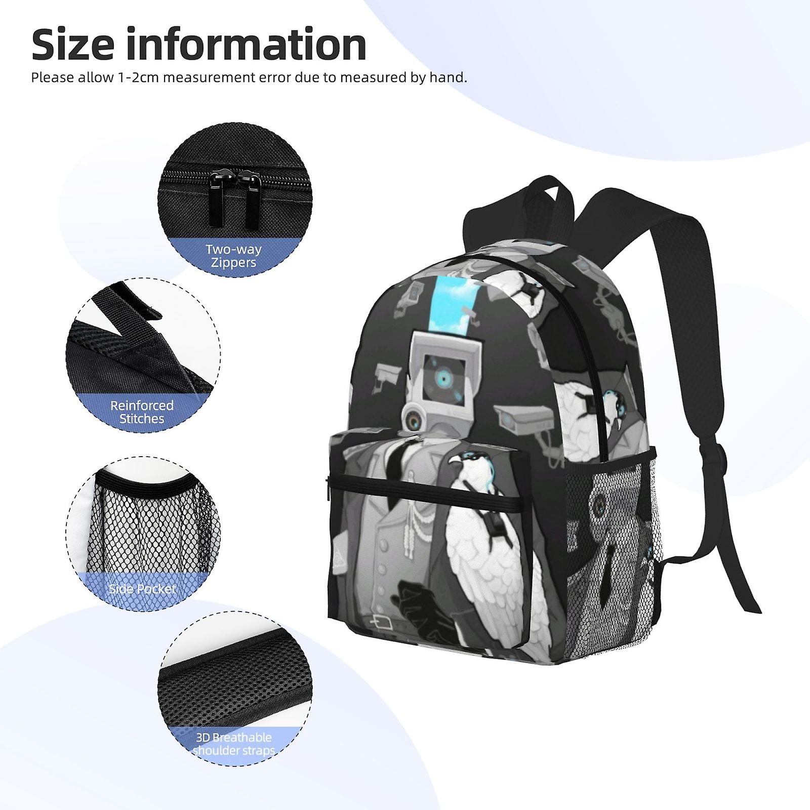 Skibidi Toilet Backpack For Girls Boys, Bookbag School Bag With Large ...