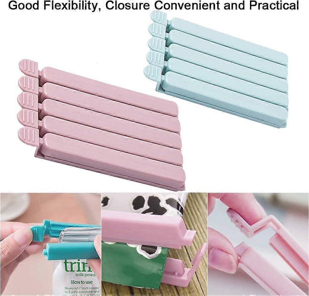 Food Sealing Clips, 10Pcs Bag Closure Clip with 2 Sizes, Kitchen ...