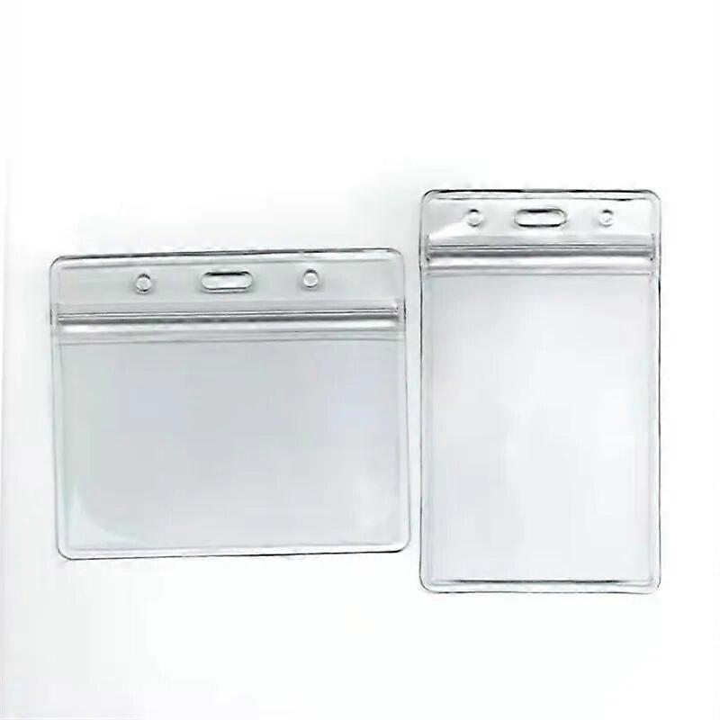 10Pcs/lot Vertical Transparent Vinyl Plastic Clears ID Card Bag Case ...
