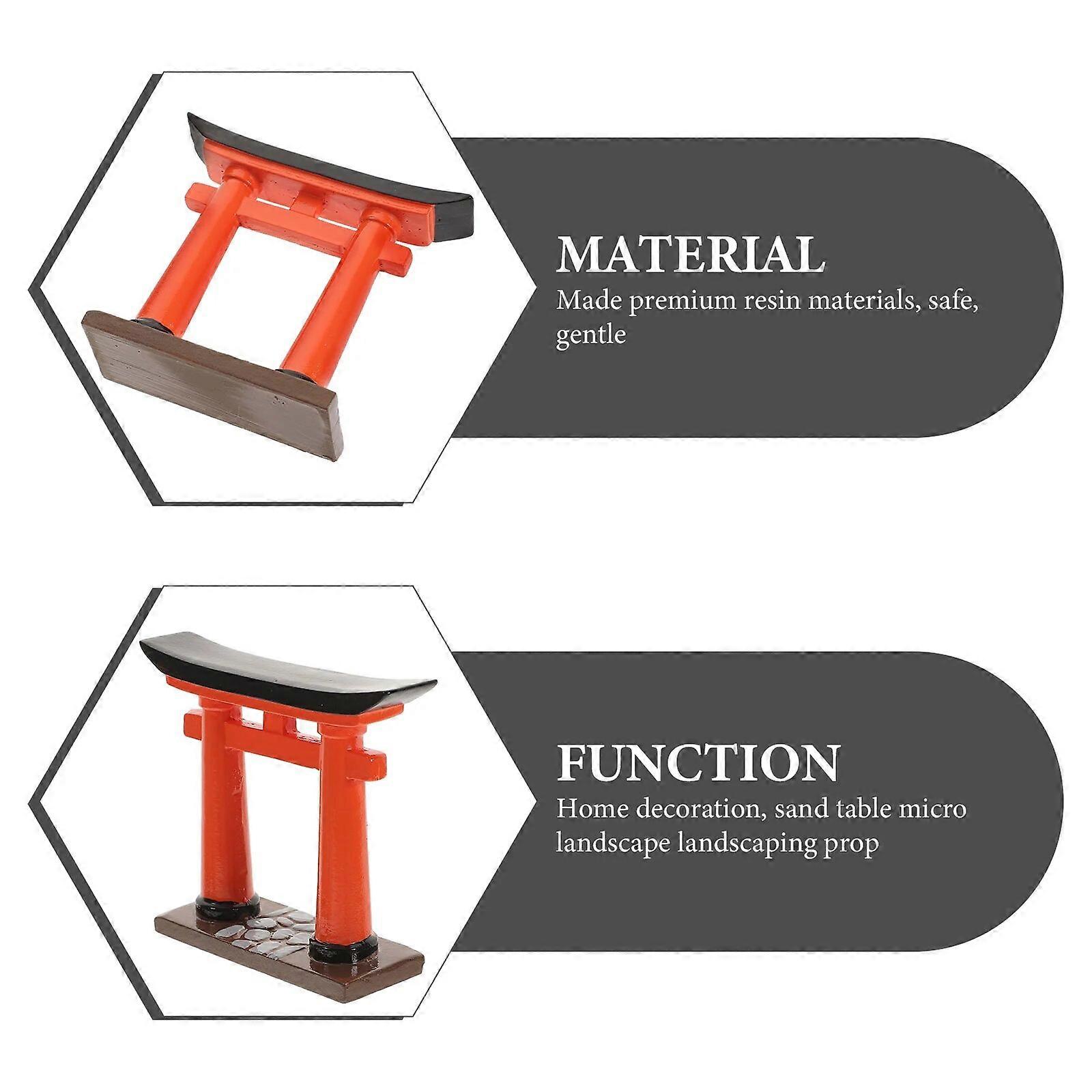 Japanese Torii Gate Sand Table Decoration Aquarium Landscape Prop ...