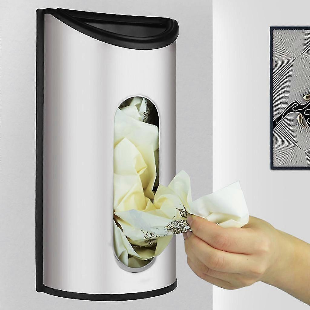 Plastic Bag Holder And Dispenser Brushed Easy Wall Mount Bag Stainless ...