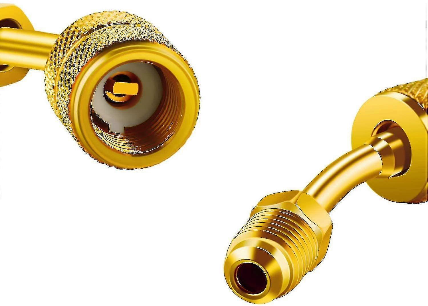 R410a Charging Vacuum Port Adapter Brass Converter With Thimble 5/16 ...