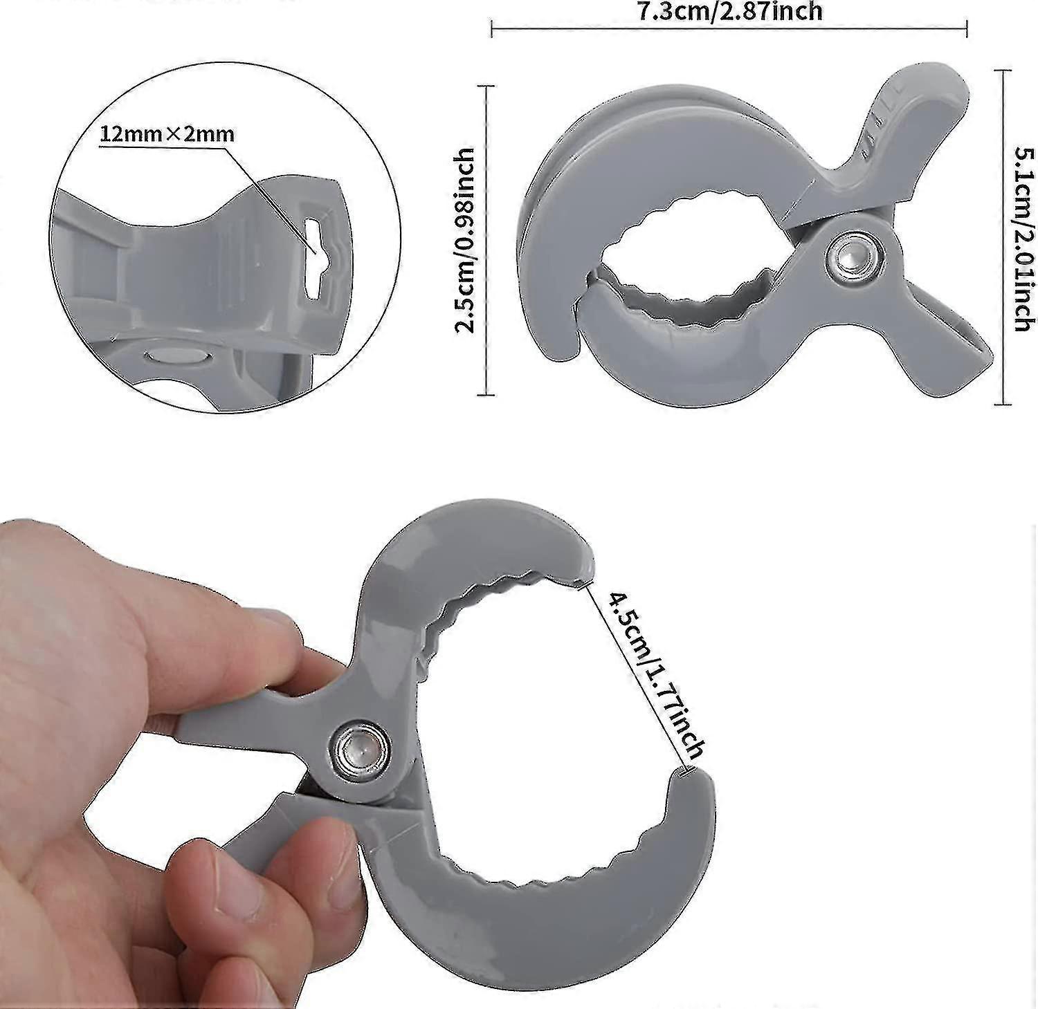 Set Of 6 Clothes Pins, Plastic Towel Clips, Non-slip Sheet Quilt Clips ...