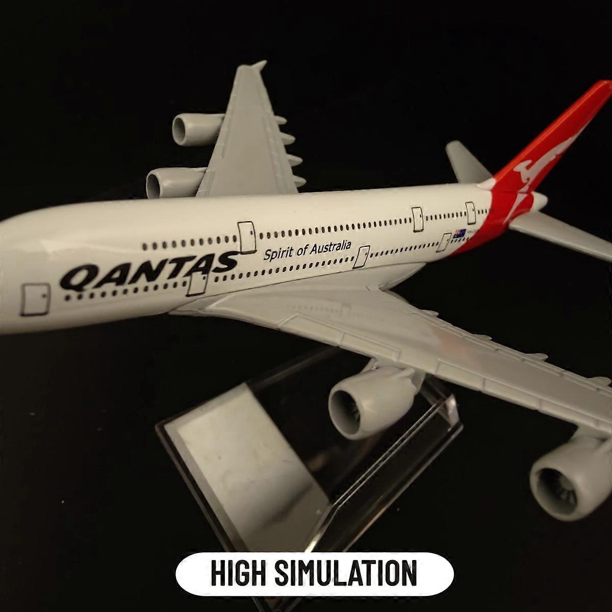 Scale 1:400 Metal Aircraft Model, Qantas A380 Airplane Diecast Plane Aeroplane Home Office Decor ...