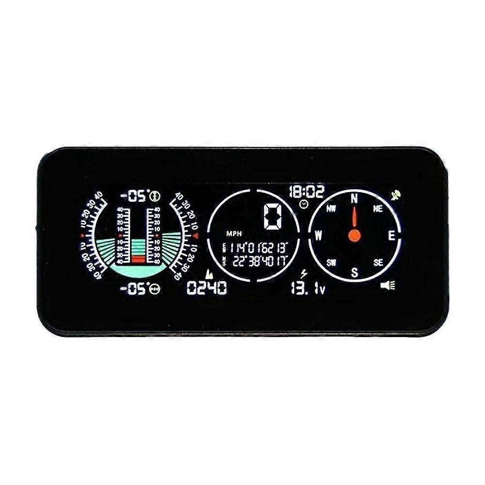 Vehicle Inclinometer Slope Meter Level Speedometer Compass HUD | Fruugo UK