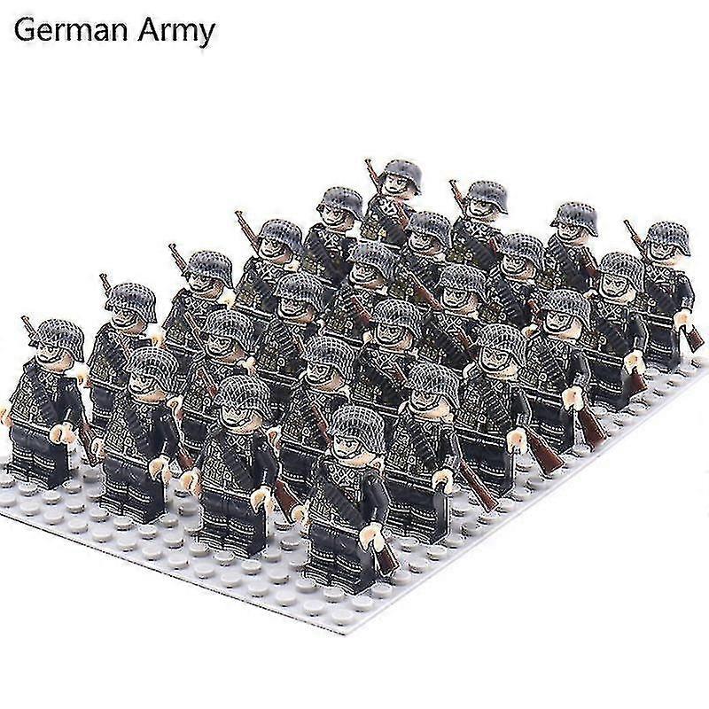 Ww2 24pcs/lot Military Soldiers Building Blocks Set Weapons Soviet Us ...