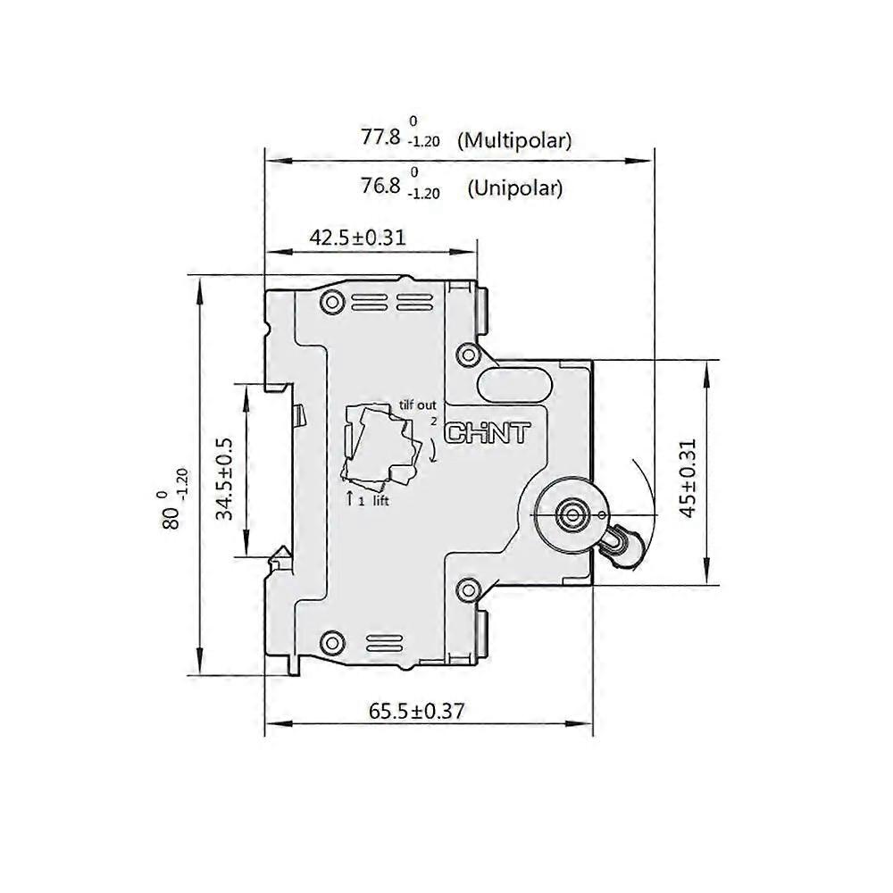 CHNT CHINT NXB-63 4P AC 230/400V Miniature Circuit Breaker C 6 10 16 20 25 32 40 63A Overload ...