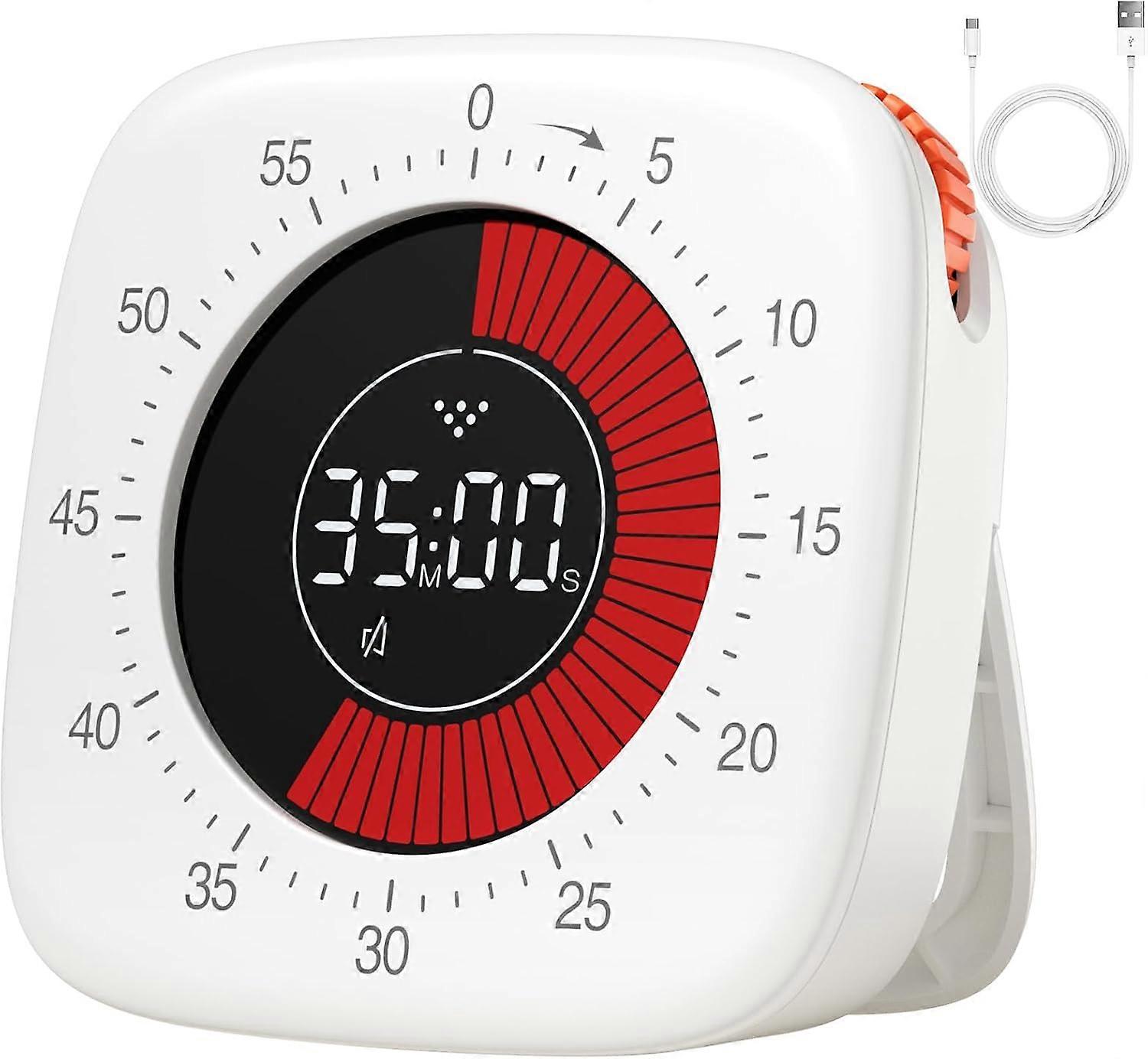 Visual Timer Rechargeable With 4 Alarm Modes Improved 60 Minutes Time Timing And Countdown Timer