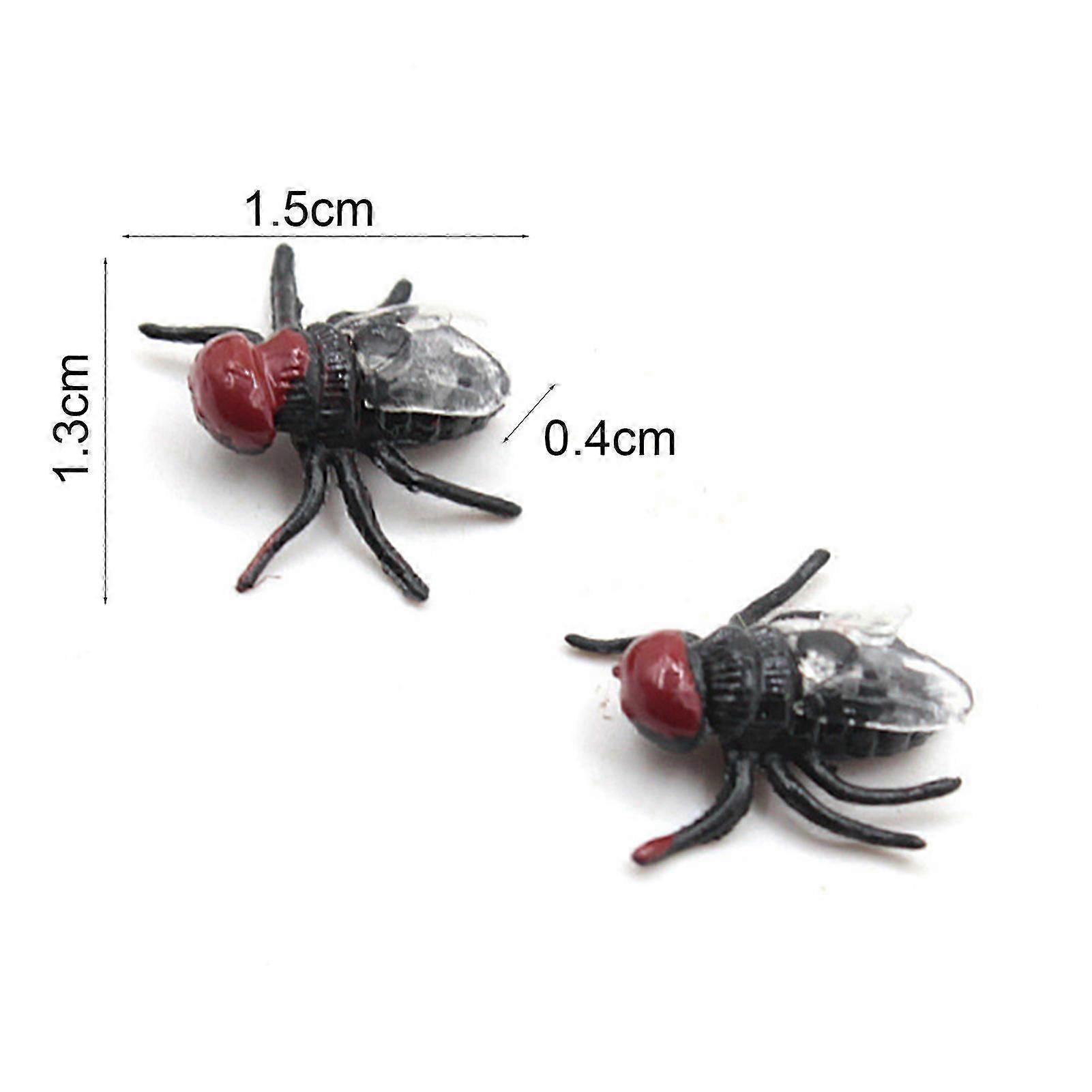 100Pcs Fake Flies Realistic Tricky Props Plastic Halloween Party ...