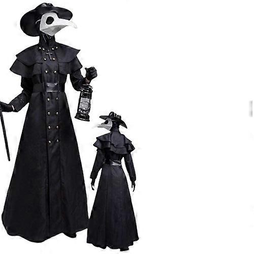 Halloween Adult Medieval Steam Punk Crow Mouth Plague Doctor Costume ...