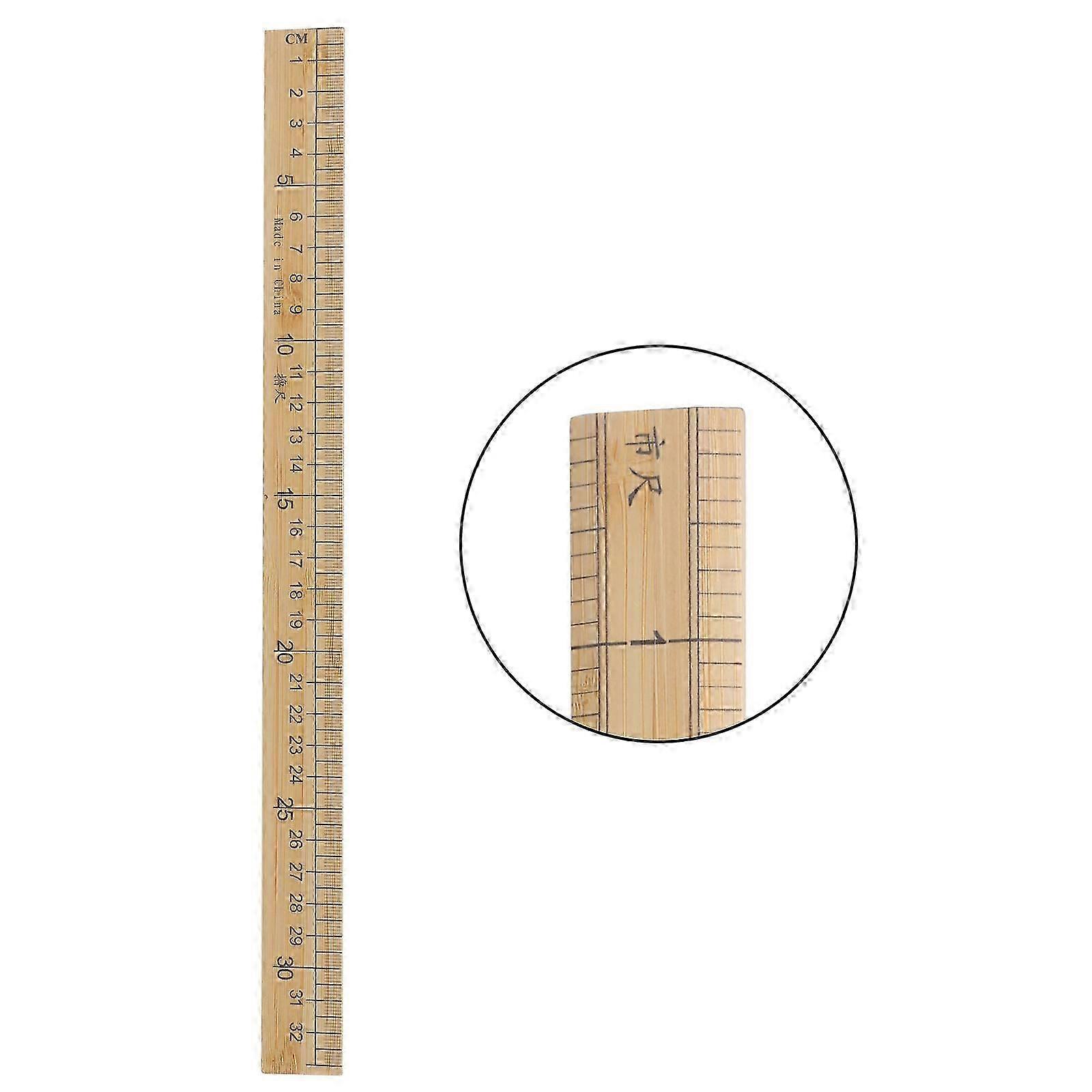 12inch 24inch Wooden Ruler, Wood Measuring Ruler Double-sided ...