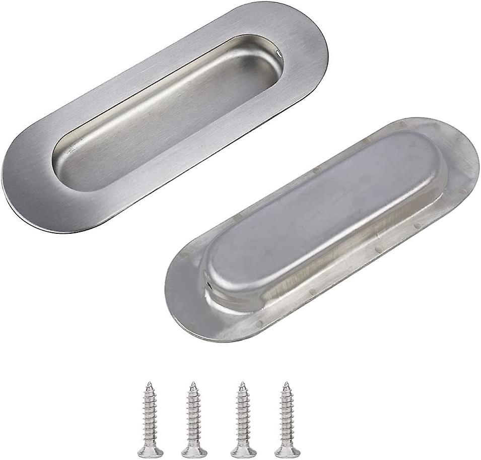 4 Pieces Sliding Door Handles Oval Recessed Handle Shell Handle ...