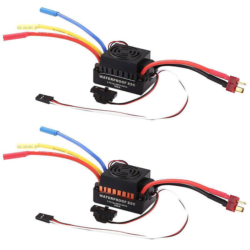 60A Waterproof Brushless Motor Controller ESC Programming Card for 1/10 ...