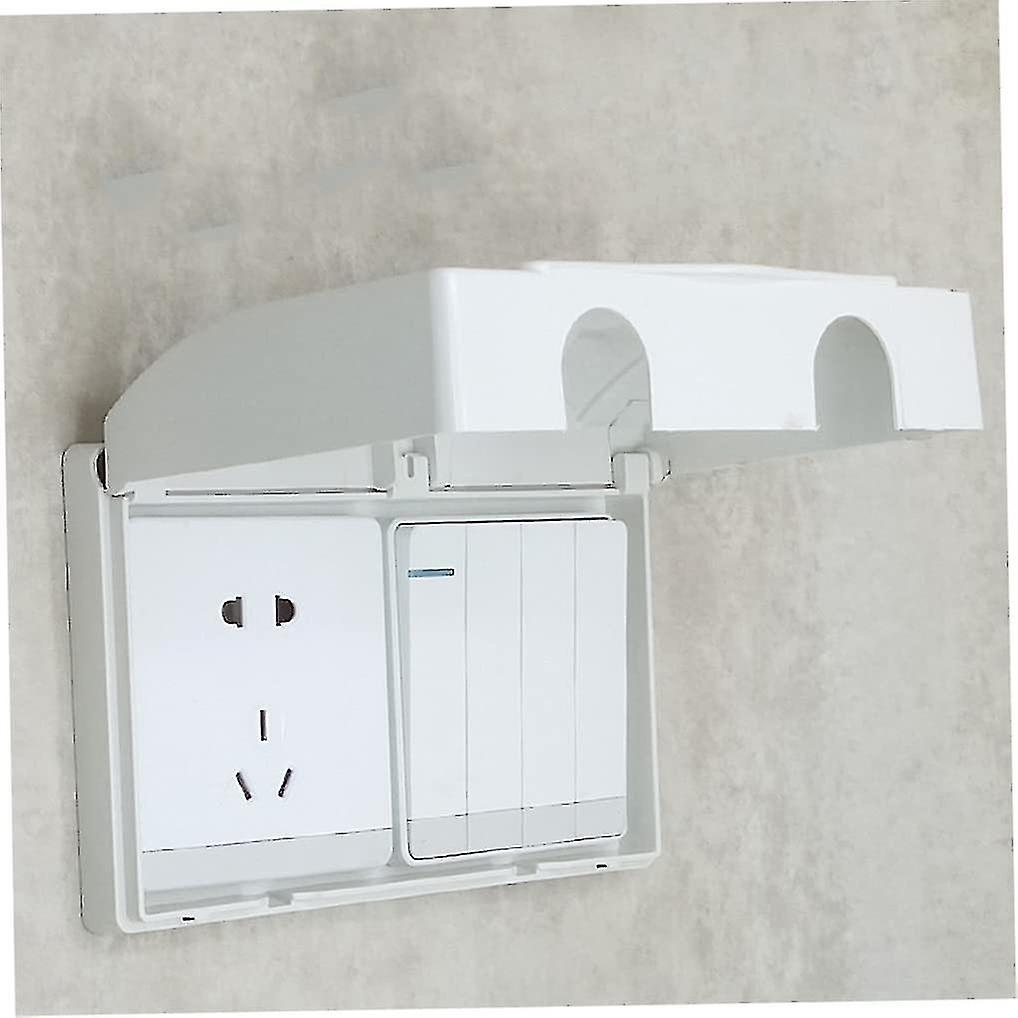Roll Over Image To Zoom In Double Socket Protector Cover Waterproof ...