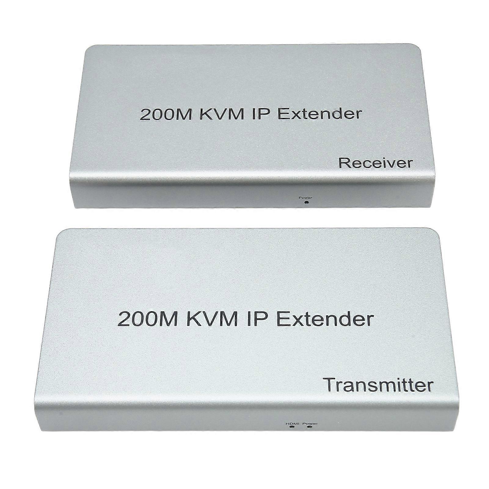 200m KVM IP Extender RJ45 HD Multimedia Interface KVM Over IP Extender ...