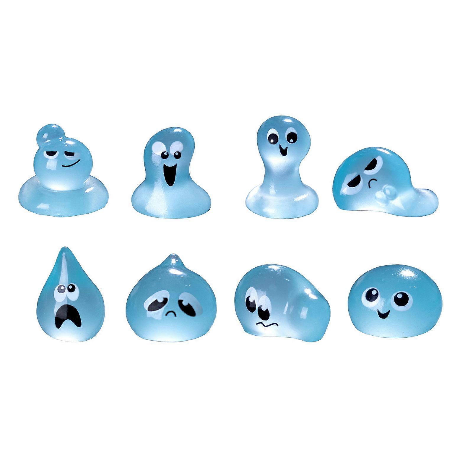 8Pcs/Set Water Sprites Figurine Luminous Mini Water Elf Ornament ...