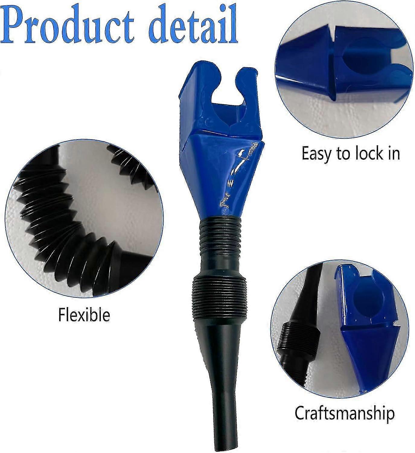 2pcs Flexible Draining Tool Snap Funnel,flexible Draining Oil Snap ...