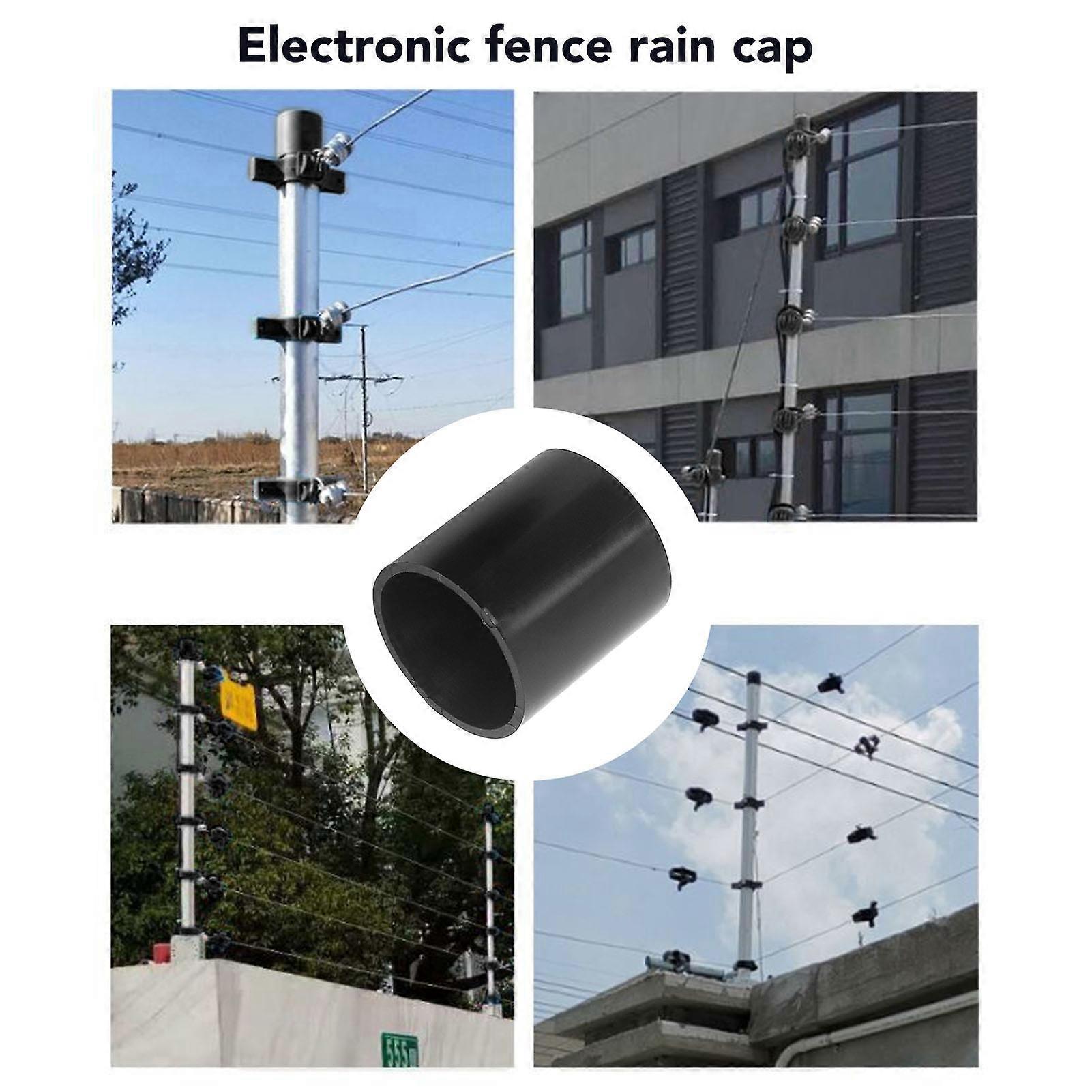 100Pcs Electric Fence Post End Caps Plug Insert Plastic Round Fence ...