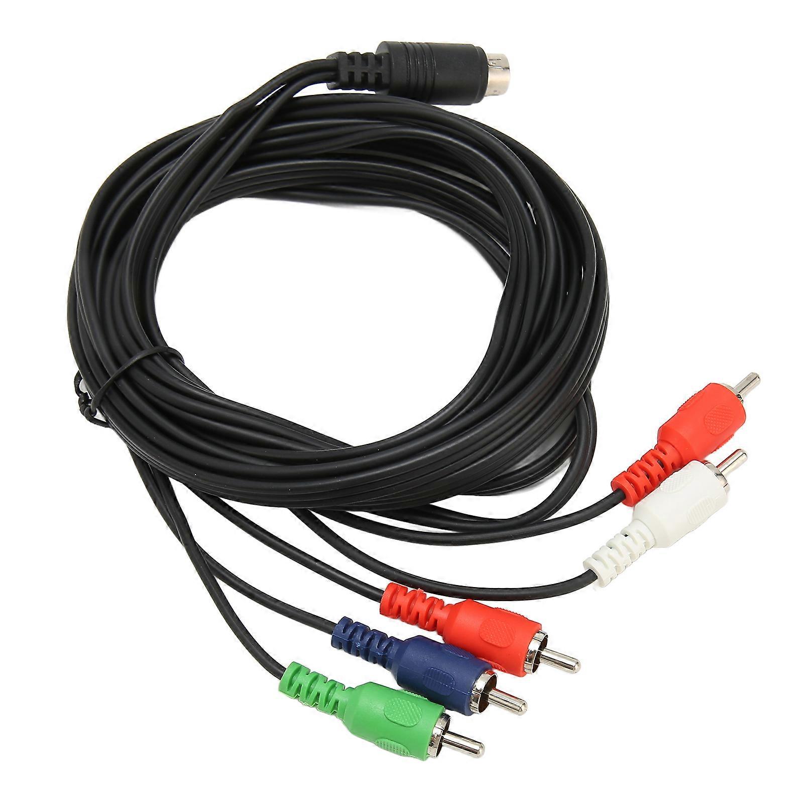 10 Pin DIN to 5 RCA AV Connection Cable for TVs Red Green Blue and Red ...
