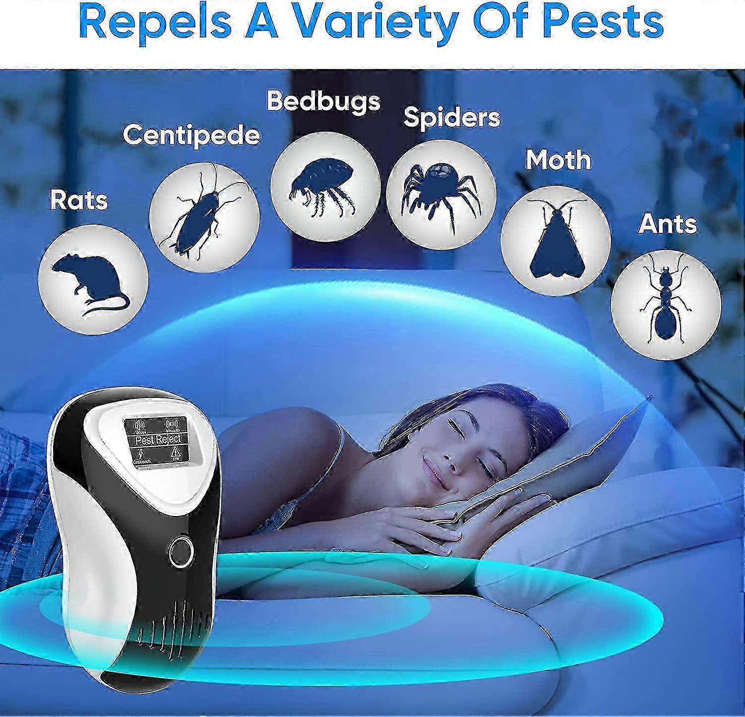 Ultrasonic Pest Repeller,4 Modes Pest Repellent Ultrasonic Plug In ...