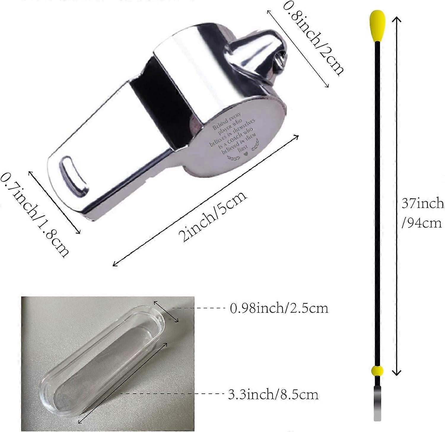 Sports Whistles with Lanyard Stainless Steel Whistle Loud Crisp Sound ...