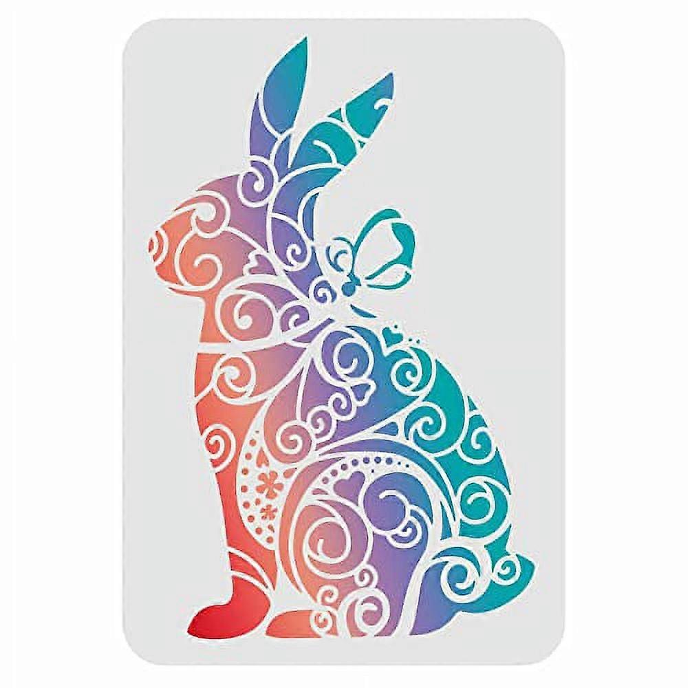 Easter and Bunny Drawing Painting Stencils Templates (11.8x11.8inch ...