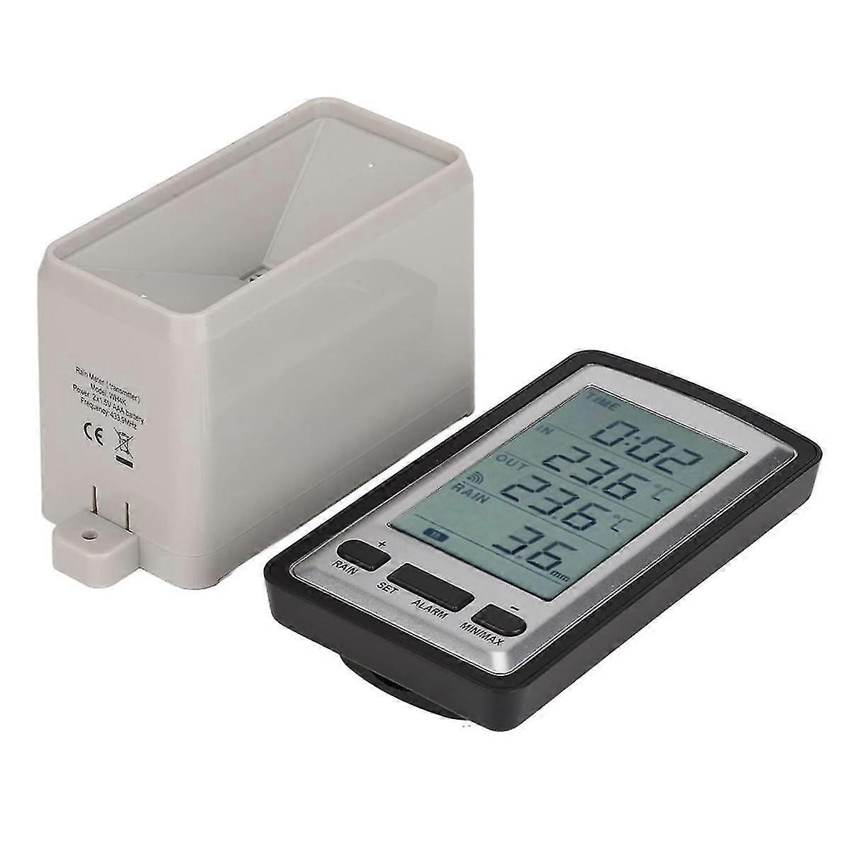 Wireless Rain Meter Gauge Weather Station Indoor/outdoor Temperature ...