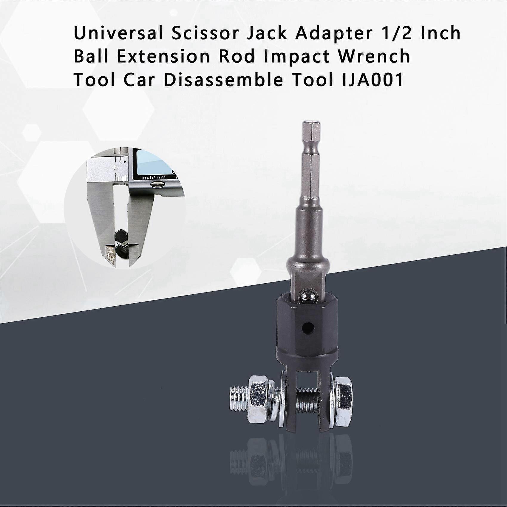 Universal Scissor Jack Adapter 1/2 Inch Ball Extension Rod Impact ...