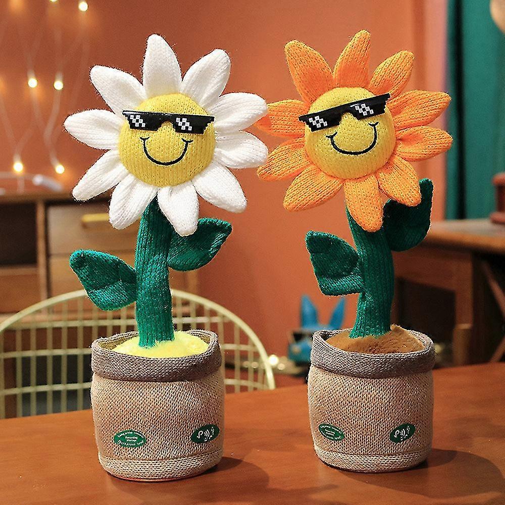 Electric Dancing Sunflower Stuffed Plush Doll Singing Twisting Rabbit ...