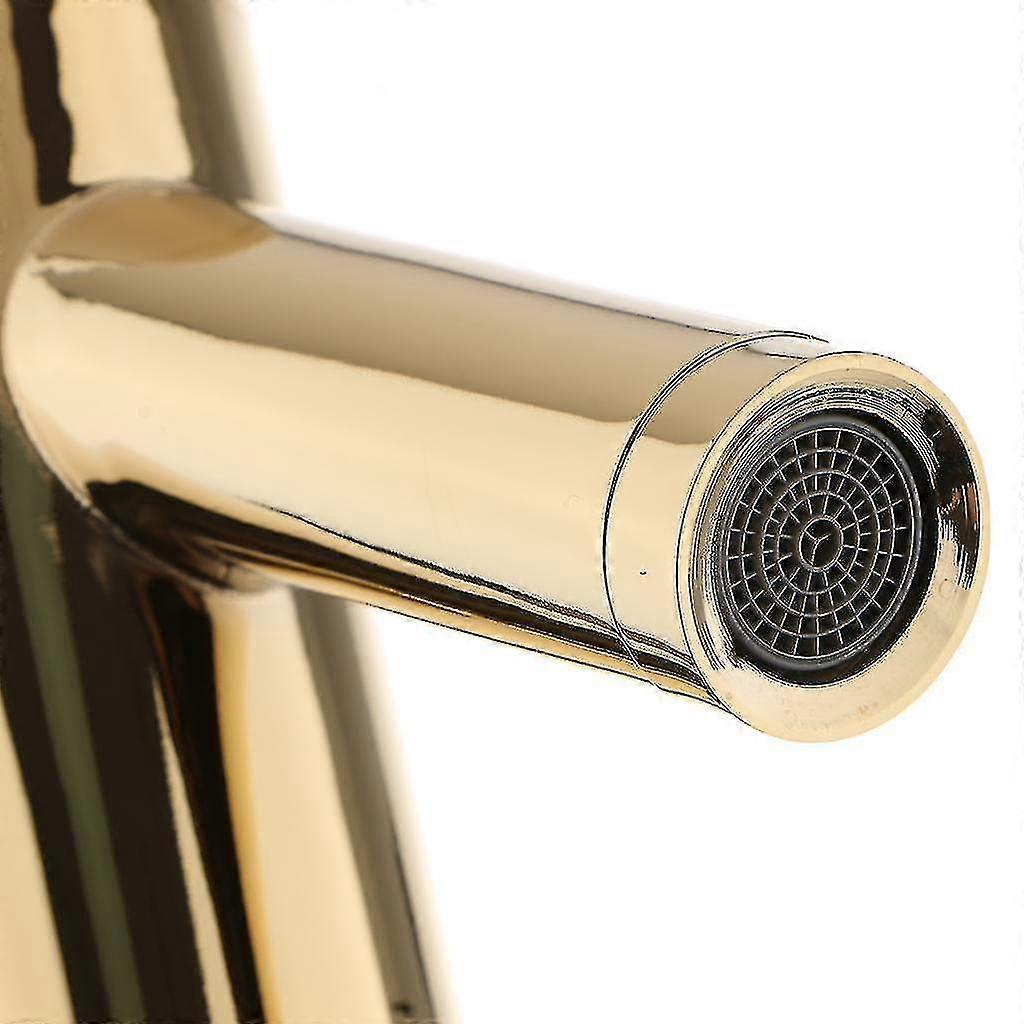 Automatic Infrared Sensor Faucet Bathroom Sink Inductive Water Tap Gold ...