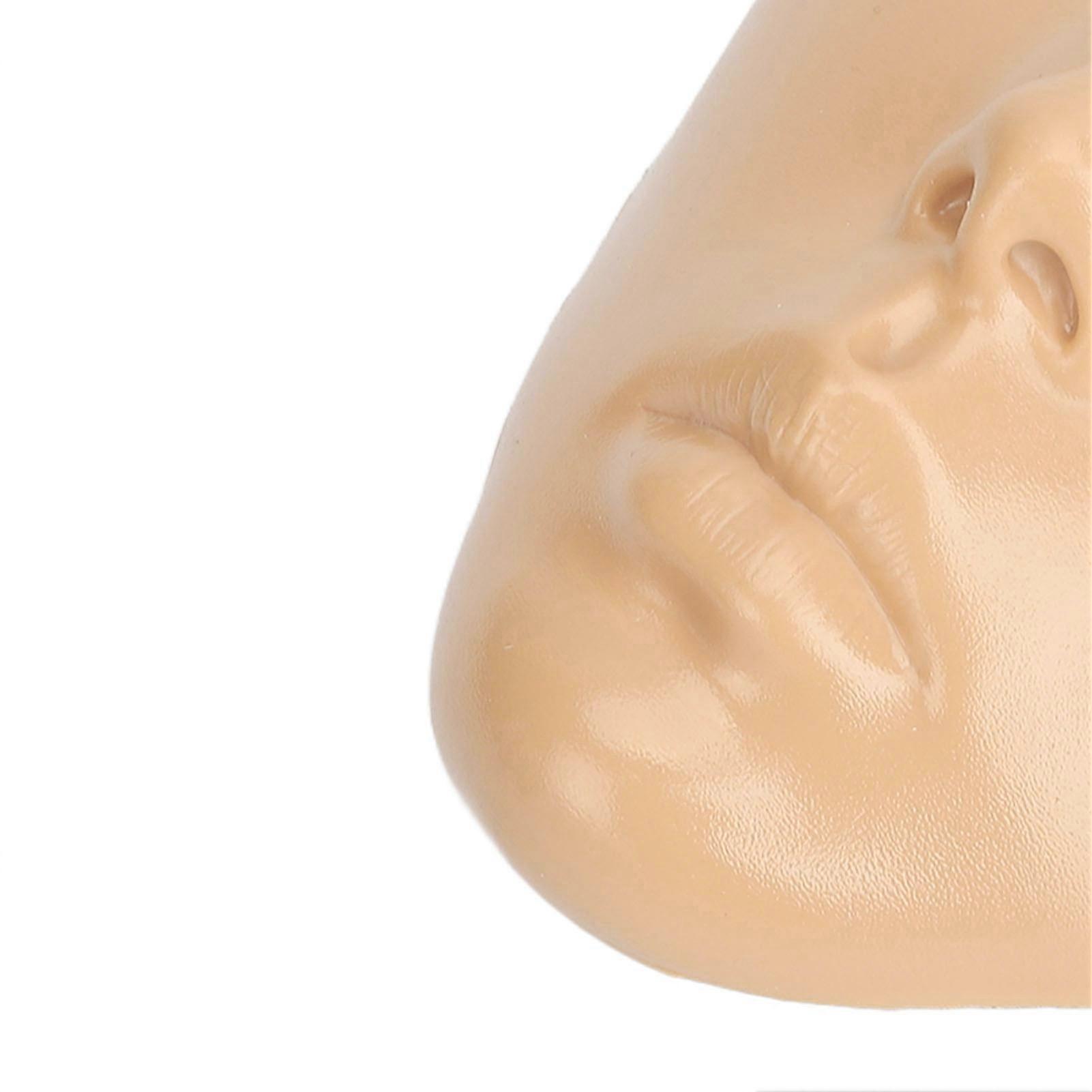 Makeup Practice Face with Plastic Stand 5D Silicone Full Face Makeup ...