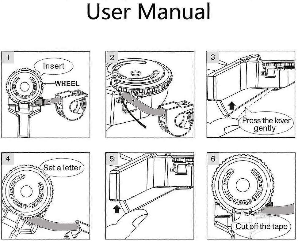 Mini Label Printer, Label Embossing Device With 2 Adhesive Rolls ...