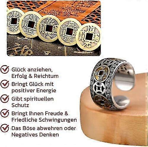 Richluck Max Force Five Emperors Coins Ring Emperor Coin Chinese Feng ...