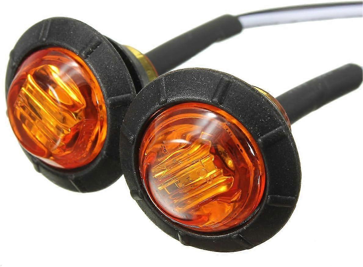 10 Pcs 3/4 Inch Mount Led Rear Side Marker Indicator Lights For Trucks ...