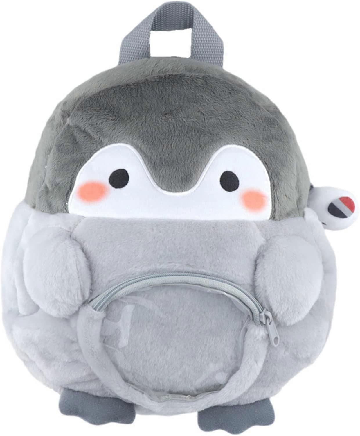 Cute Penguin Fluffy Backpack for Girls, Fluff Backpack Penguin Plush ...