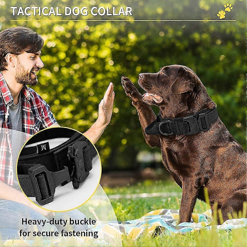 Tactical Dog Collar With Control Handle Military Adjustable Collar ...