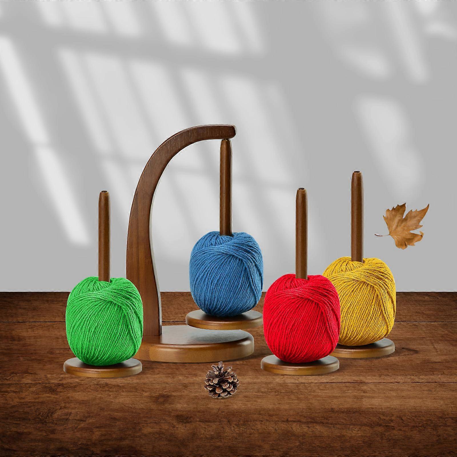 Wooden Yarn Holder with Magnetic - Knitting Accessory Organizer Spool ...