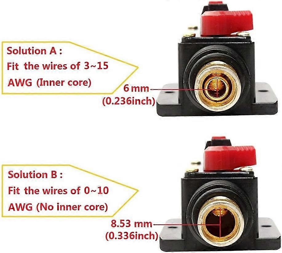 12V-24V DC 100 Amp Circuit Breaker, Fuse Holder, Inline Fuse Block For ...