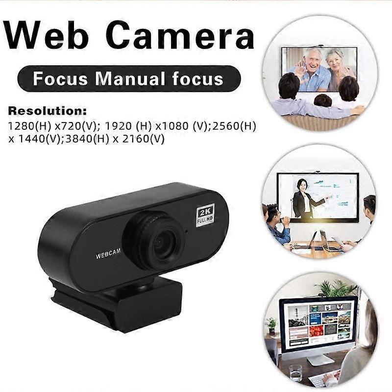 180 Degree Rotatable 2.0 HD Webcam 2K USB Live Camera With Noise ...