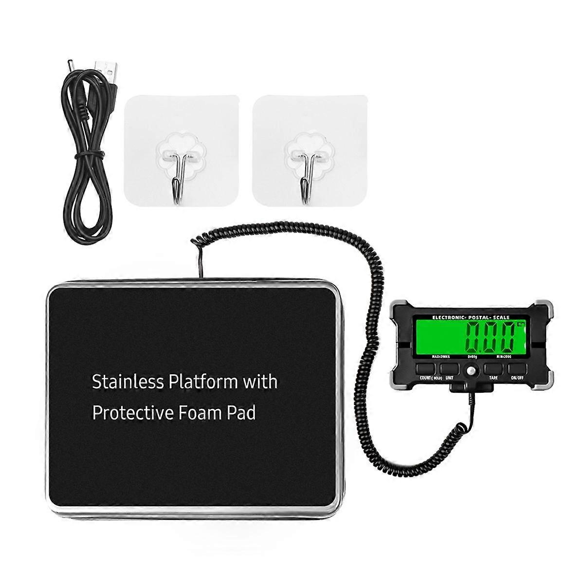 PS21 Digital Scale 200KG Electronic Postal Scale Stainless Steel Floor ...