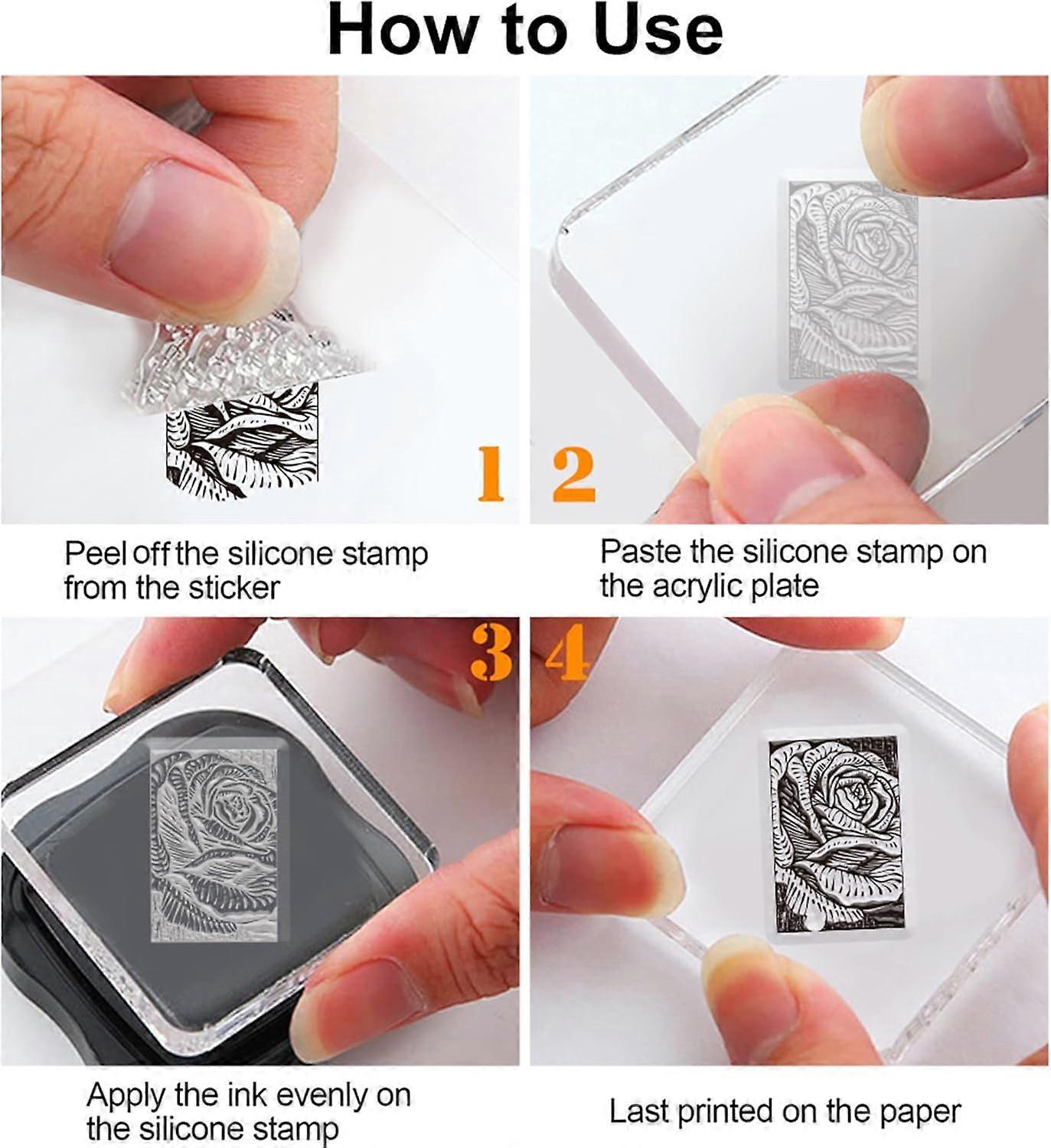 Flower Clear Stamps for Card Making Flower Clear Rubber Stamps Plants ...
