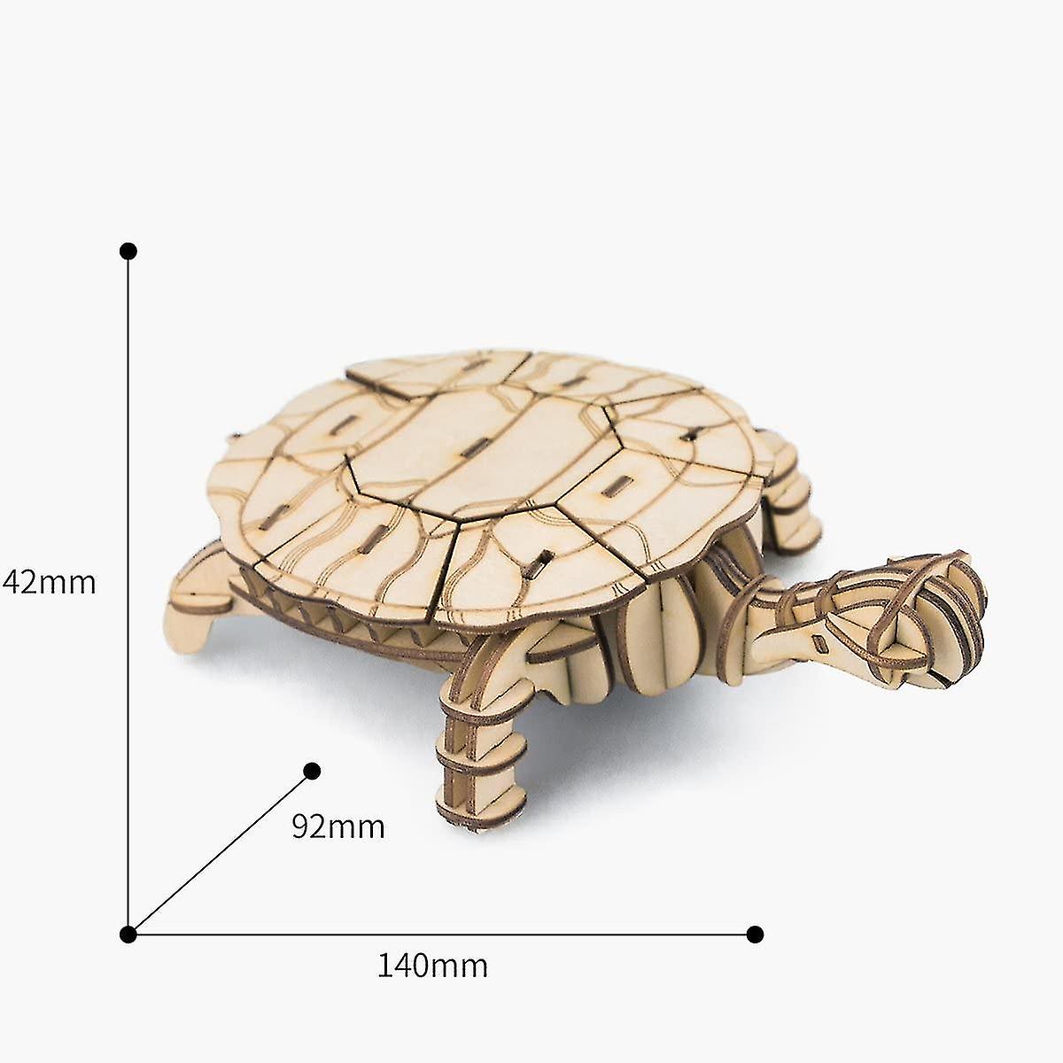 Build Your Own 3d Wooden Assembly Puzzle Wood Craft Kit Turtle Model ...