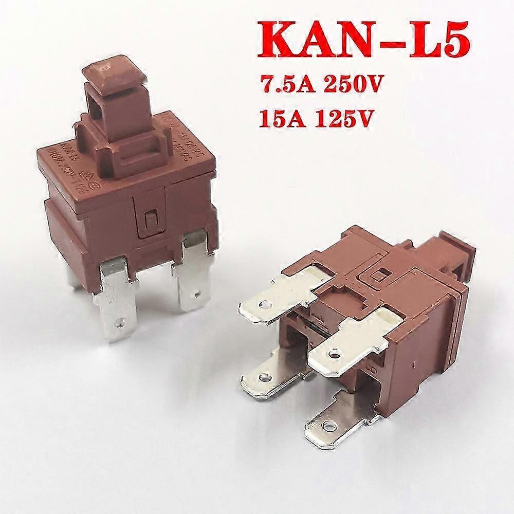 1pcs New KAN-L5 Switch Power Switch Push Button 7.5A 250V AC 4 Pin ON ...