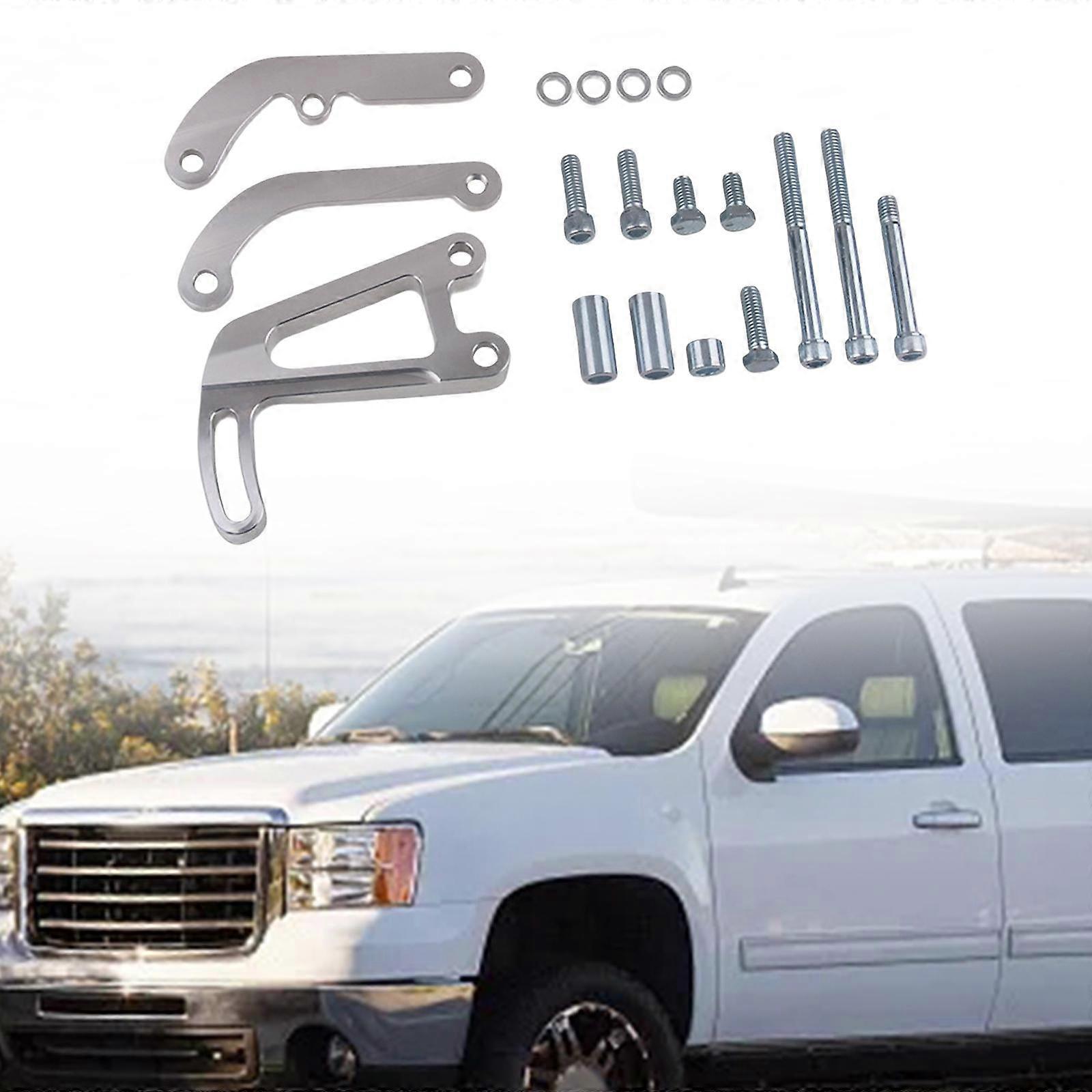 Alternator Bracket Set Polished for Chevy Long Water Pump 305 283 ...