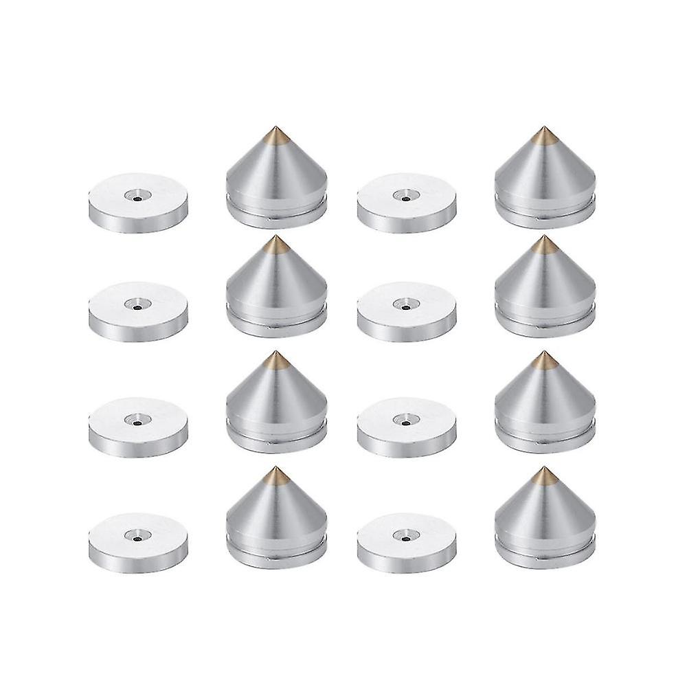 8 Set Speaker Stand Feet Foot Pad Aluminium Alloy Metal Spikes Cone ...