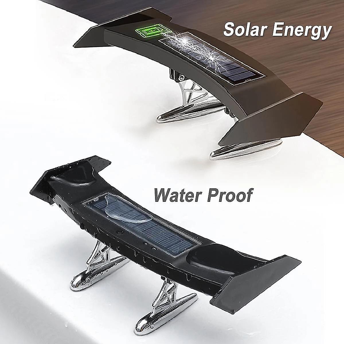 Mini S Solar Car Led Spoiler Wing Gt Car Warning Lamp Turn Signal 4 ...